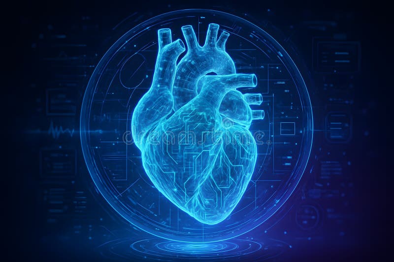 Futuristic Digital Heart Concept – Medical Technology Visualization ...