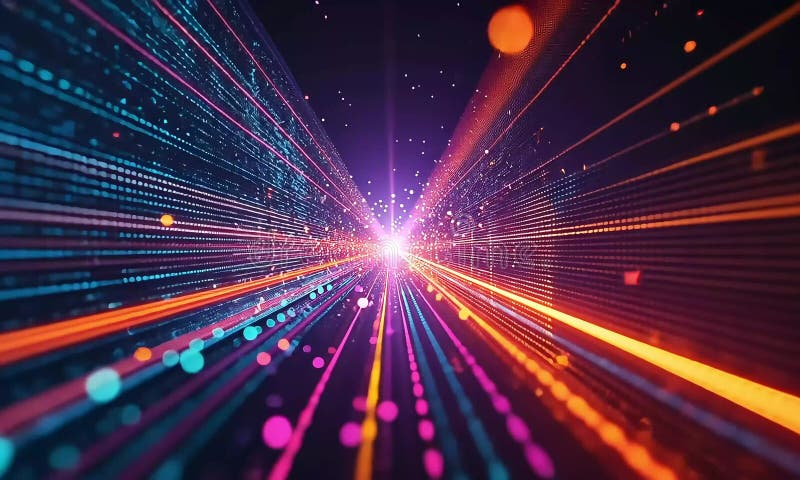 Futuristic Digital Highway Data Stream, Abstract Background, Tech ...