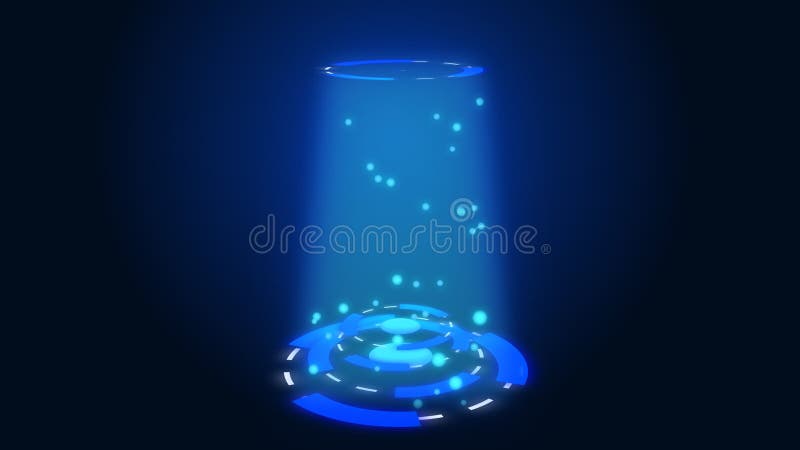 Futuristic Digital Hud Background Animation with Some Particles Going ...