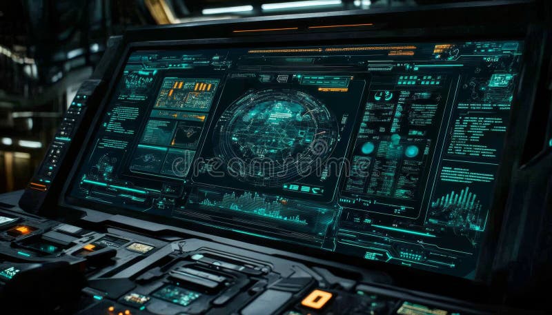 Futuristic Digital HUD Technology Radar Screen for Business ...