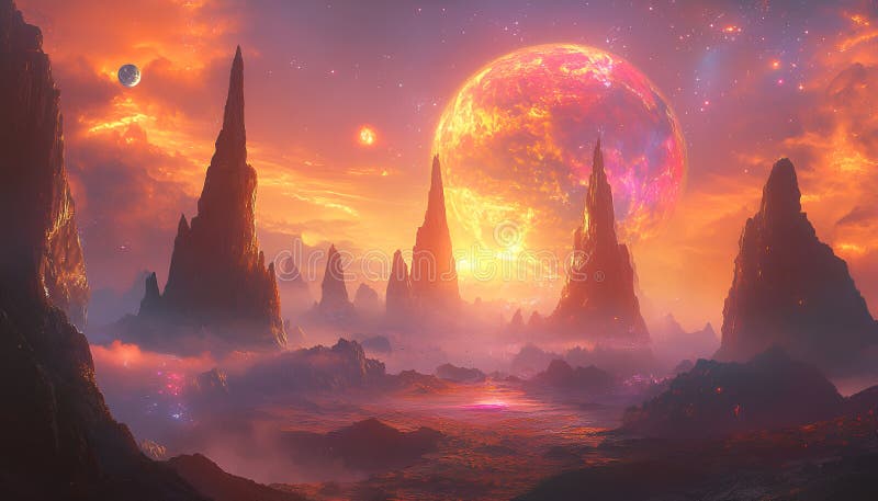 Futuristic Digital Illustrations of Science Fiction Concepts Featuring ...