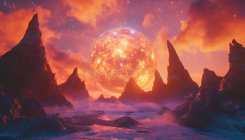 Futuristic Digital Illustrations of Science Fiction Concepts Featuring ...