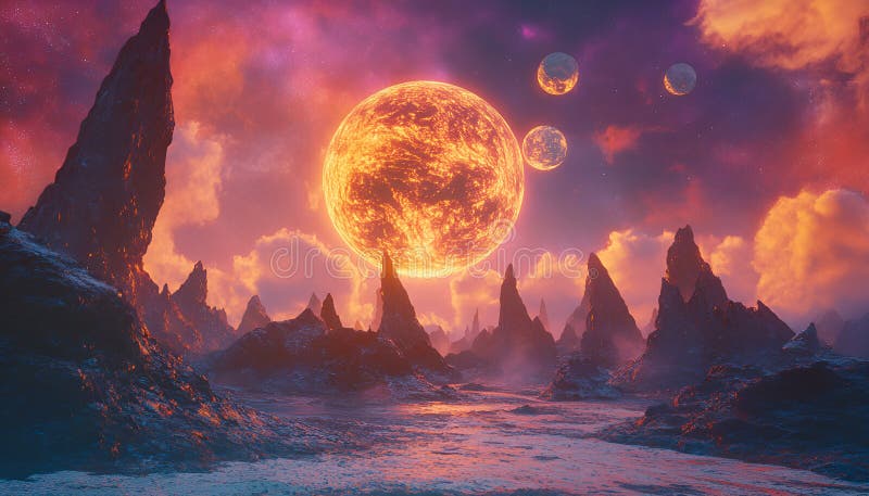 Futuristic Digital Illustrations of Science Fiction Concepts Featuring ...