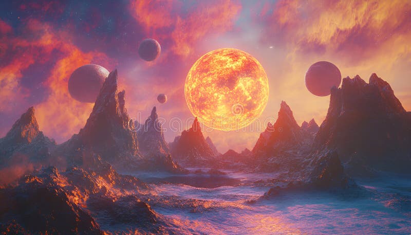 Futuristic Digital Illustrations of Science Fiction Concepts Featuring ...