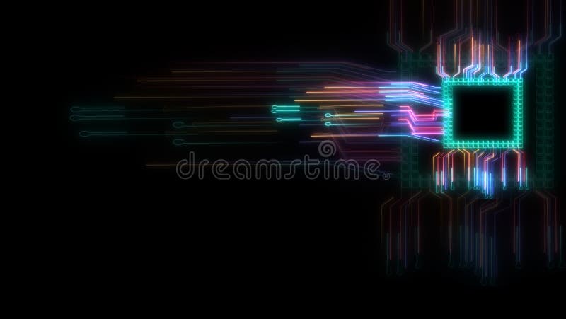 Futuristic Digital Intelligent Chip Data Processing Technology Full ...