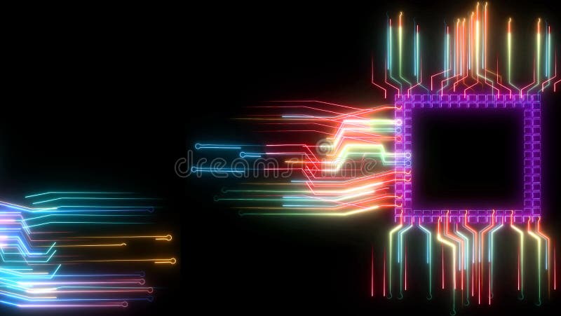 Futuristic Digital Intelligent Chip Data Processing Technology Full ...