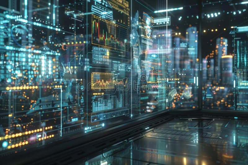 Futuristic Digital Interface with Data Visualization Stock Photo ... Futuristic Digital Interface with Data Visualization Stock Photo ...