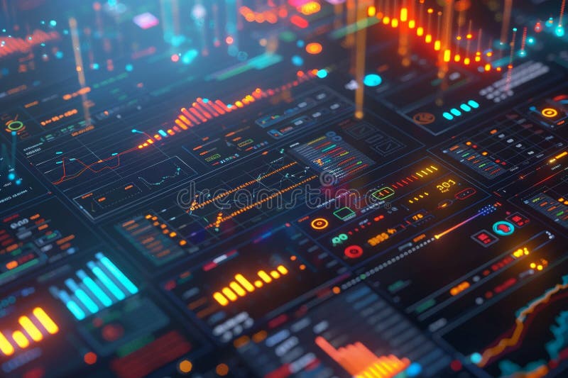 Futuristic Digital Interface Design Stock Illustration - Illustration ...