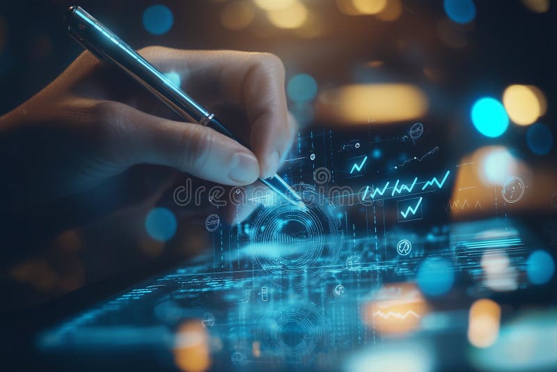 Futuristic Digital Interface Design Stock Illustration - Illustration ...