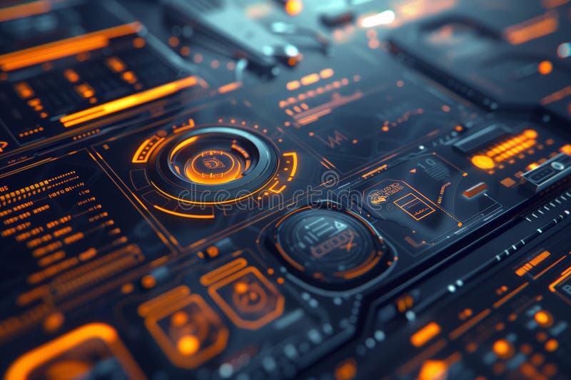 Futuristic Digital Interface Display Control Panel with Glowing Lights ... Futuristic Digital Interface Display Control Panel with Glowing Lights ...