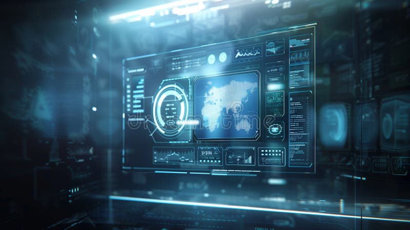A Futuristic Digital Interface Display with Holographic Projection ... A Futuristic Digital Interface Display with Holographic Projection ...