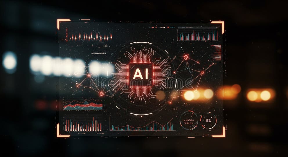 Futuristic Ai Themed Graphics Stock Illustrations – 1,612 Futuristic Ai ...