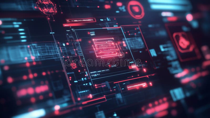 Futuristic Digital Interface Displaying Data Analysis in a High-tech ...