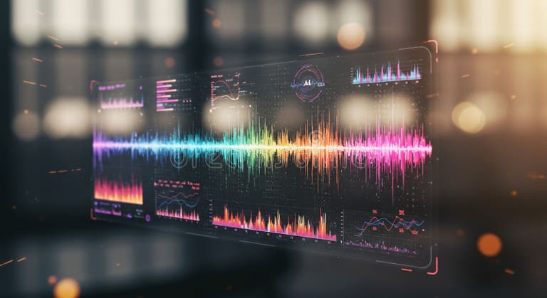 A Futuristic Digital Interface Displaying a Variety of Colorful Graphs ...