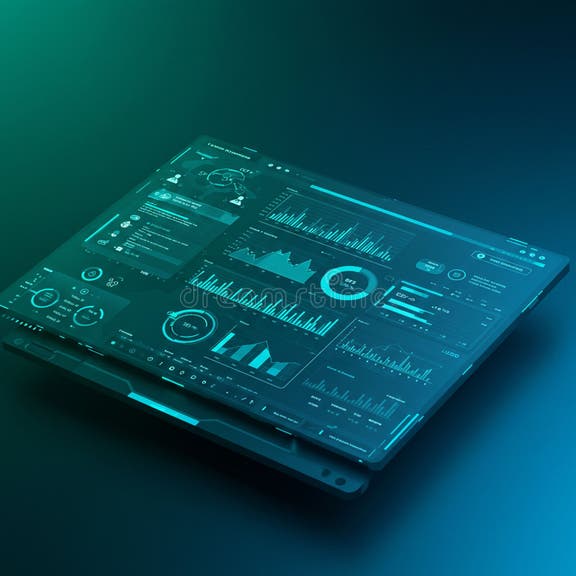 Futuristic Digital Interface Displaying Various Data Analytics ...