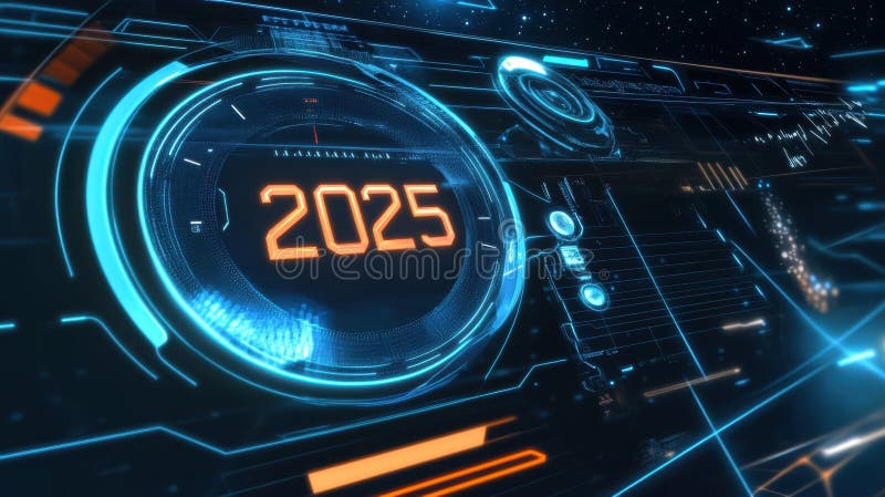 Futuristic Digital Interface Displaying Year 2025 Stock Image - Image ... Futuristic Digital Interface Displaying Year 2025 Stock Image - Image ...