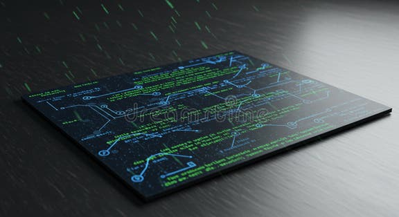 A Futuristic Digital Interface Displays Complex Data and Network ...