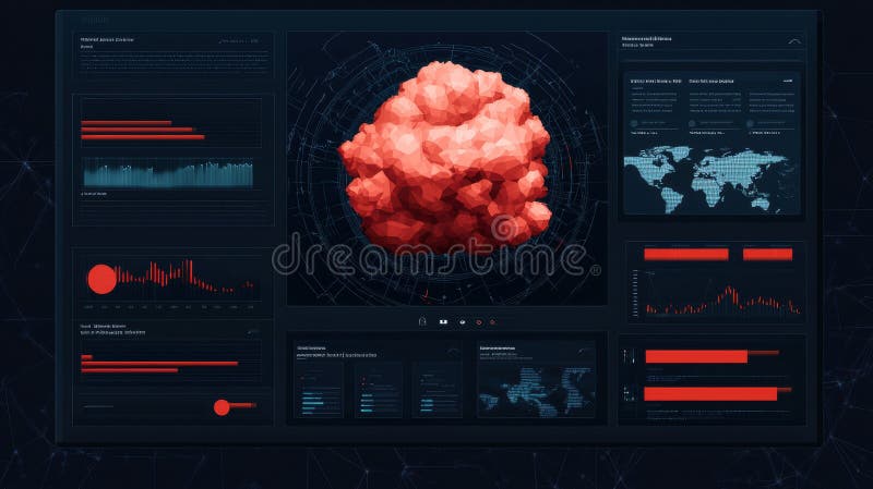 A Futuristic Digital Interface that Displays Data Visualizations ...