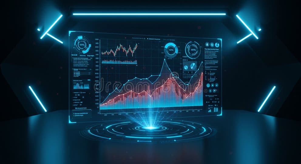 Futuristic Holographic Financial Graphs Stock Illustrations – 2,776 Futuristic Holographic ...