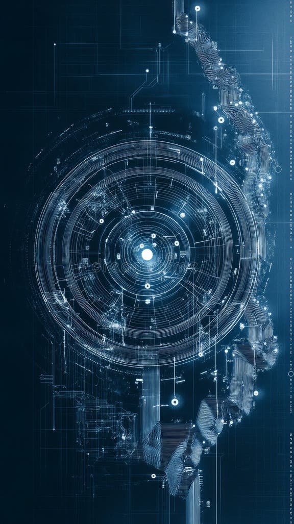 Futuristic Digital Interface Displays Human Hands Merging with ...