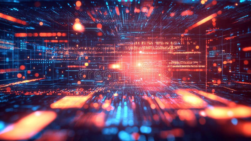 Futuristic Digital Interface with Glowing Nodes and Network Pathways ... Futuristic Digital Interface with Glowing Nodes and Network Pathways ...