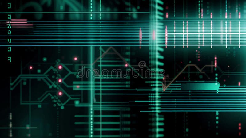Futuristic Digital Interface Loop Stock Video - Video of electronic ...