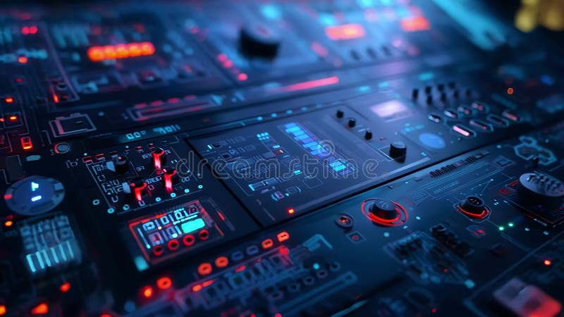 Futuristic Interface Showing Big Data Being Processed by Innovative ...