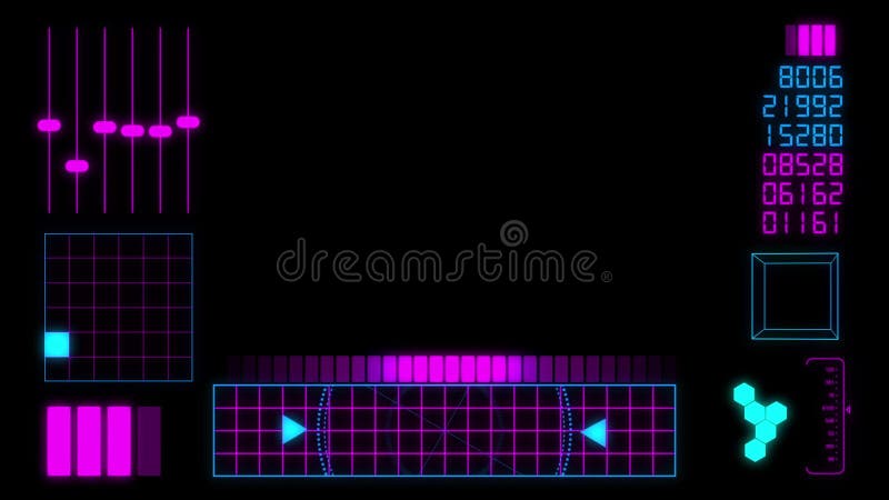 Futuristic Digital Interface Screen Stock Footage - Video of binary ...