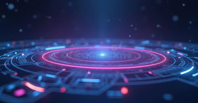 Futuristic Digital Interface Sci-fi Virtual Space Animation Close-up ...