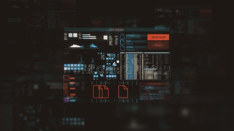 Digital Display Interface. Technology Graph, Futuristic Computer ...