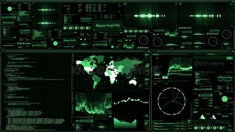 Futuristic Digital Interface Screen Stock Footage - Video of interface ...