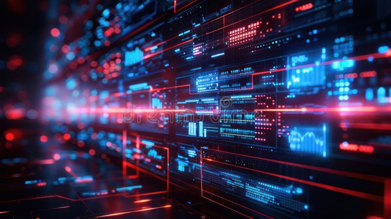 A Futuristic Digital Interface Showcasing Data Visualization and ... A Futuristic Digital Interface Showcasing Data Visualization and ...