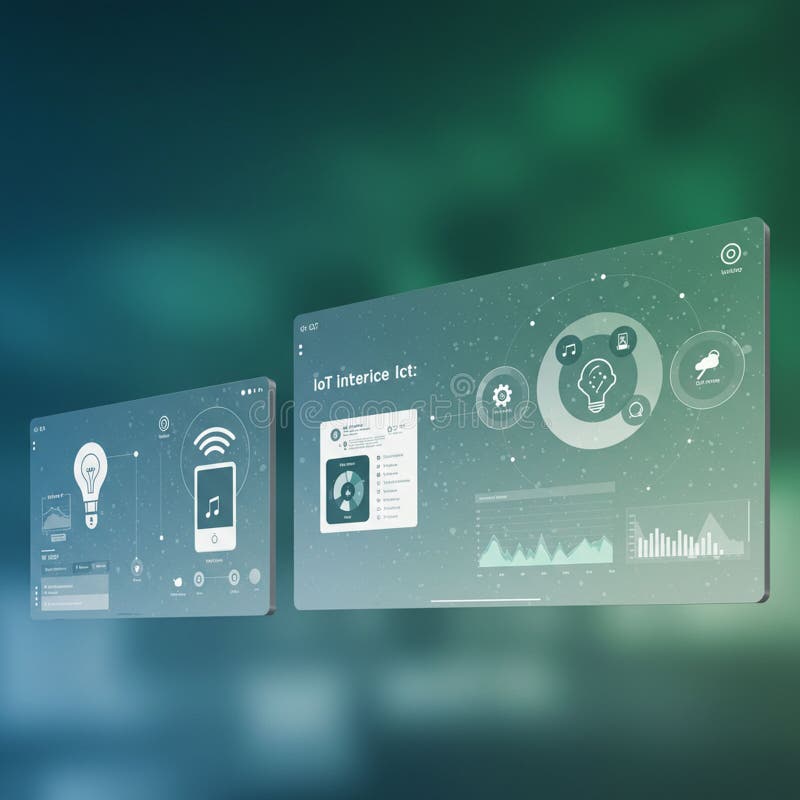 Futuristic Digital Interface Showcasing IoT (Internet of Things ...