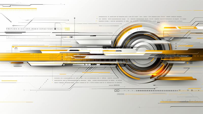 A Futuristic Digital Interface with Sleek Yellow and Black Lines ...