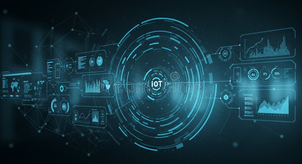 Futuristic Digital Interface Themed Around the Internet of Things (IoT ...