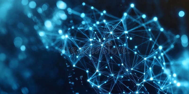 Futuristic Digital Internet Connection with Glowing Network Nodes and ...