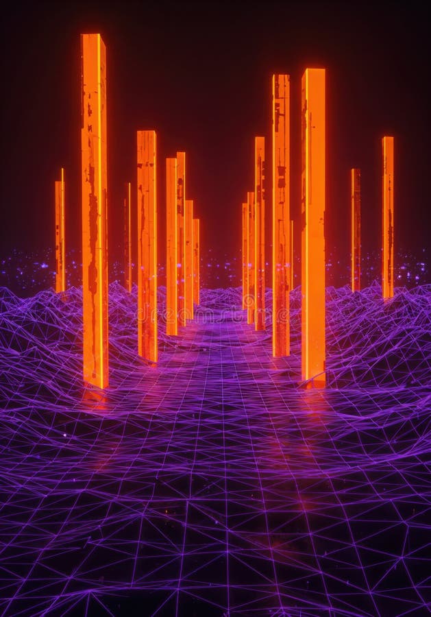 Glowing Data Pillars Stock Illustrations – 290 Glowing Data Pillars ...