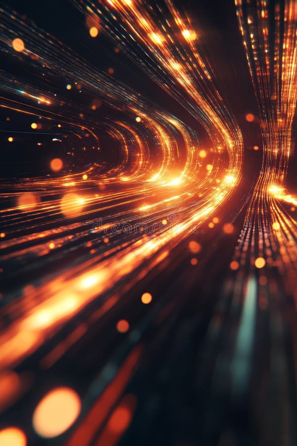 Futuristic Digital Light Streams Illustrating High-Speed Technology in ...
