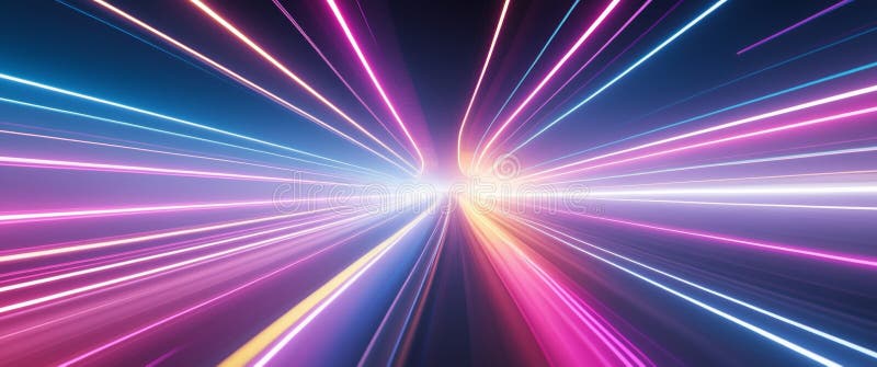 Futuristic Digital Lights with Dynamic Motion and Vibrant Colors ...