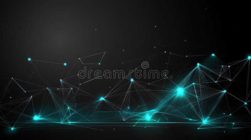 Futuristic Digital Lines Create a Technical Grid, Embodying a Blue and ...