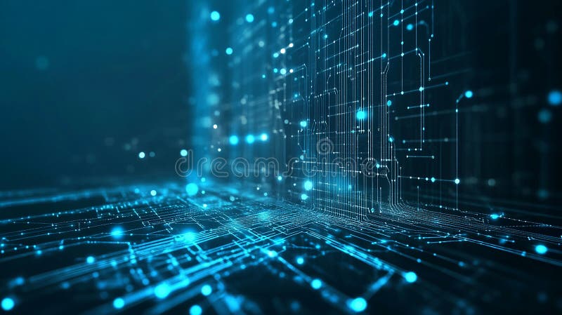 Digital Lines Technology Background with Hi-Tech Data Stock ...