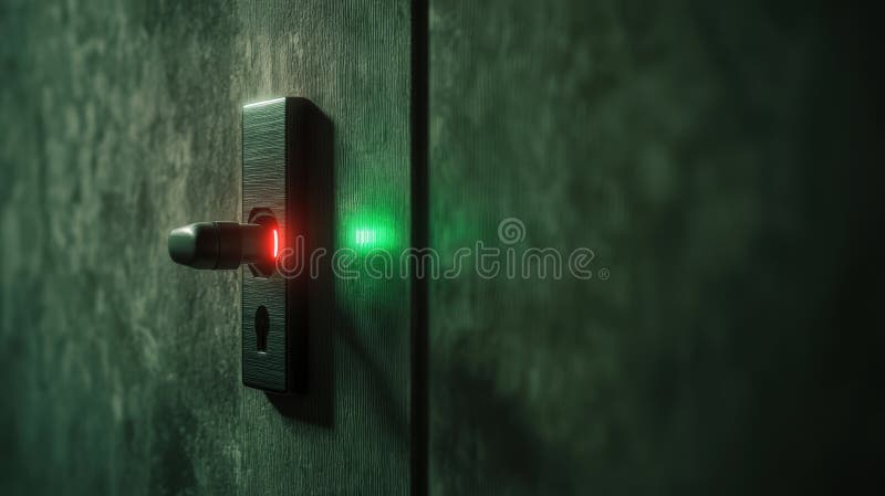Futuristic Digital Lock with AI Algorithms and 3D Interface in Dark ...