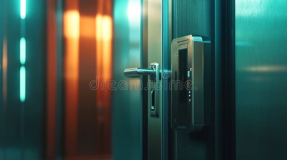 Futuristic Digital Lock with AI Powered Security Algorithms Stock ...