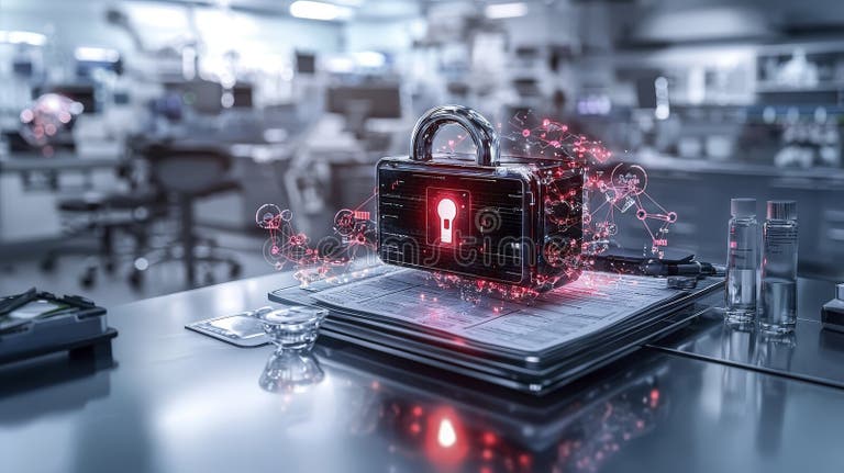 Futuristic Digital Lock Design with Secure Features in a High-tech ...