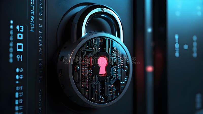 Futuristic Digital Lock Opening, Symbolizing AI-driven Cybersecurity ...