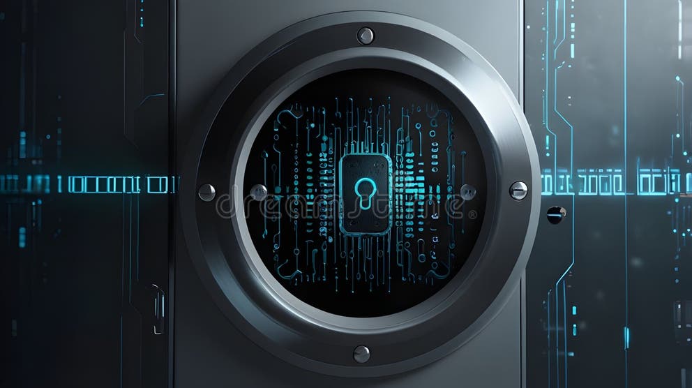 Futuristic Digital Lock Opening, Symbolizing AI-driven Cybersecurity ...