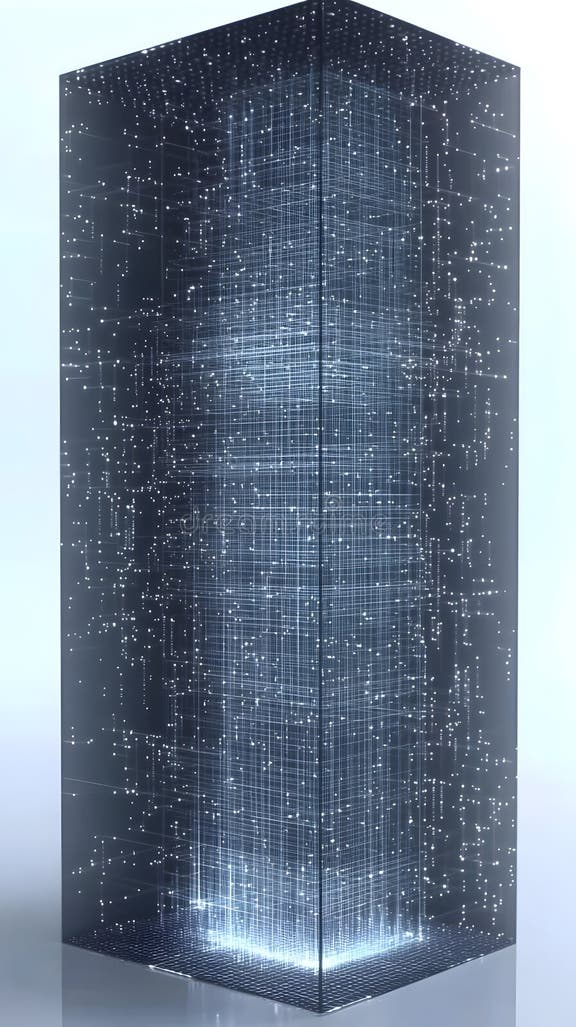 Futuristic Digital Matrix Reflection Concept Stock Photo - Image of virtual, design: 355607374