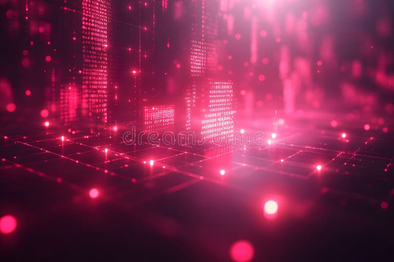Futuristic Digital Data Matrix - Cybersecurity and Technology Background Design Generative AI ...