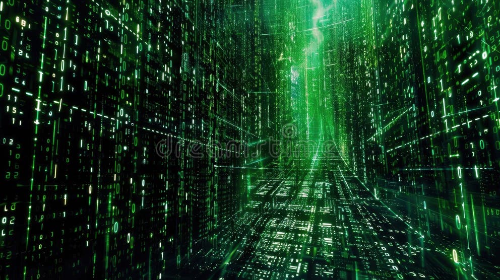 Green Binary Code Stream Stock Illustrations – 5,545 Green Binary Code ...