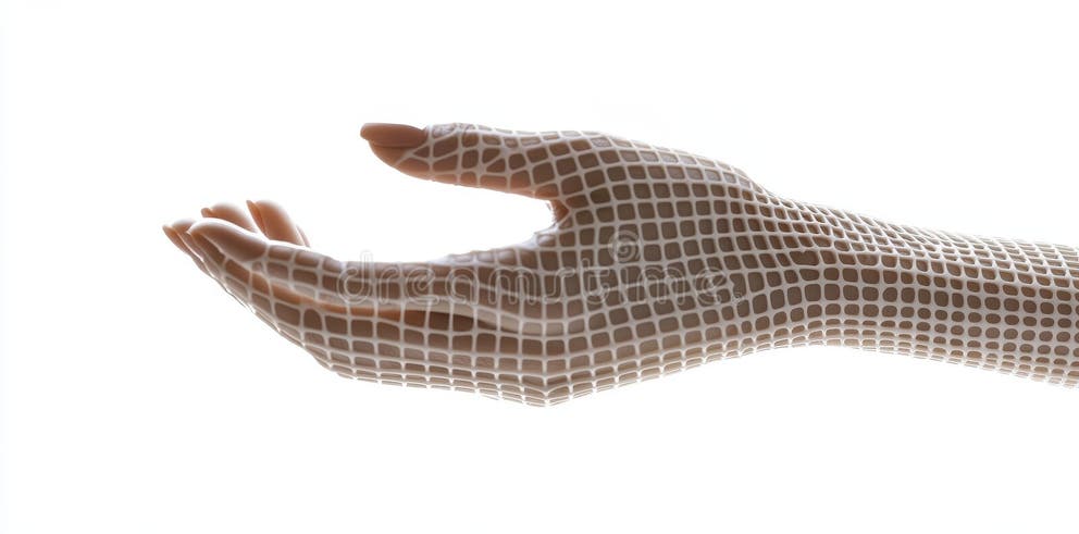 Futuristic Digital Mesh Overlay and Holographic AR Tech Interface ...